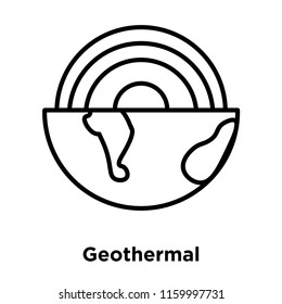 Geothermal Icon Vector Isolated On White Stock Vector (Royalty Free ...