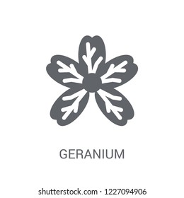 Geranium Icon Trendy Geranium Logo Concept Stock Vector (Royalty Free ...