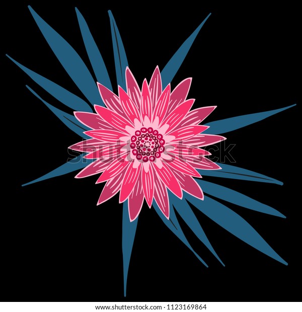 Gerbera Daisy Isolated Vector Stylized Flower Stock Vector (Royalty ...