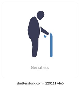 Geriatrics Old Man Icon Concept Stock Vector (Royalty Free) 2201117465 ...