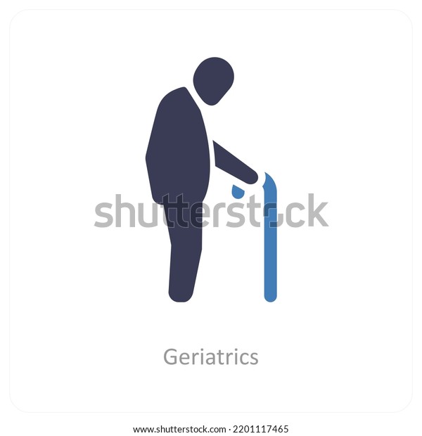 Geriatrics Old Man Icon Concept Stock Vector (Royalty Free) 2201117465 ...