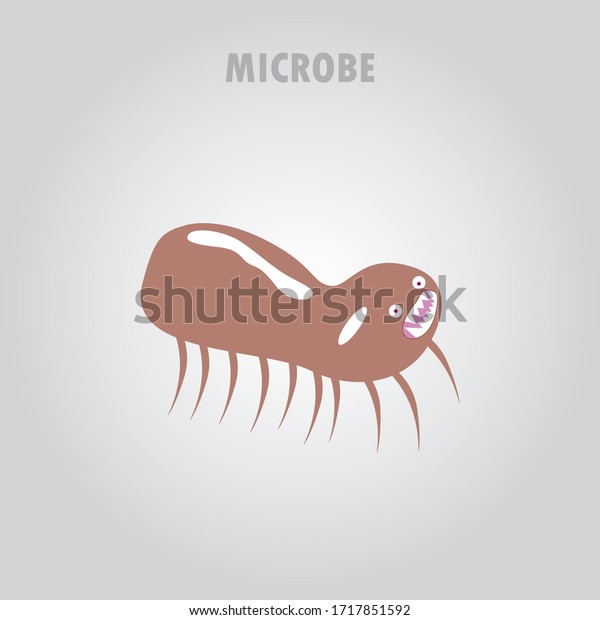 Germ Image Body Icon Good Bad Stock Vector (Royalty Free) 1717851592