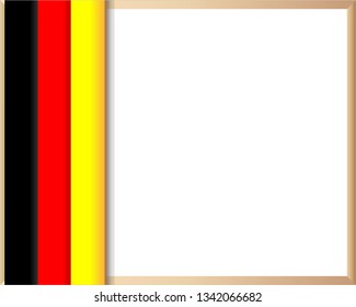 German Flag Border Poster Copy Space Stock Vector (Royalty Free ...