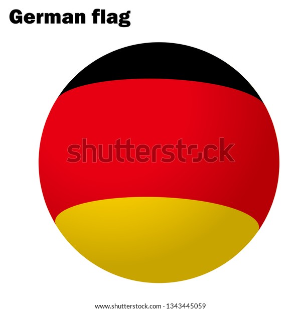 German Flag Made Spheres 3d Vector Stock Vector (Royalty Free) 1343445059