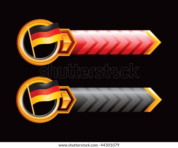 German Flag Red Black Arrows Stock Vector (Royalty Free) 44301079 ...