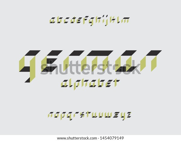 German Font Vector Alphabet Letters Typeface Stock Vector (Royalty Free ...