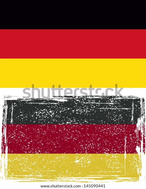 German Grunge Flag Vector Illustration Stock Vector (Royalty Free ...