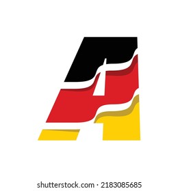 German Initials Logo Wavy Lines Colours Stock Vector (Royalty Free ...