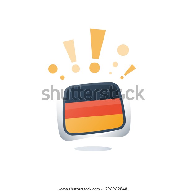 German Language Flags Icons Linguistic Learning Stock Vector (Royalty ...
