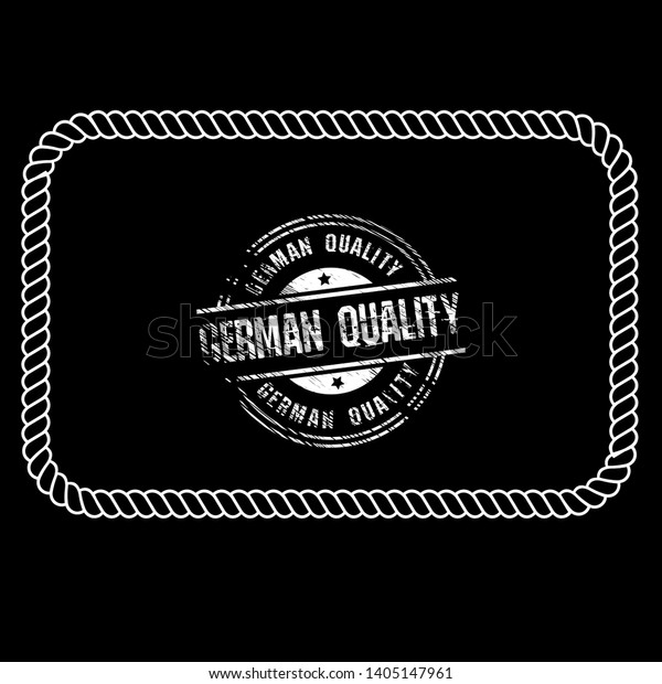 German Quality Stamp Circle Rubber Stamp Stock Vector (Royalty Free ...