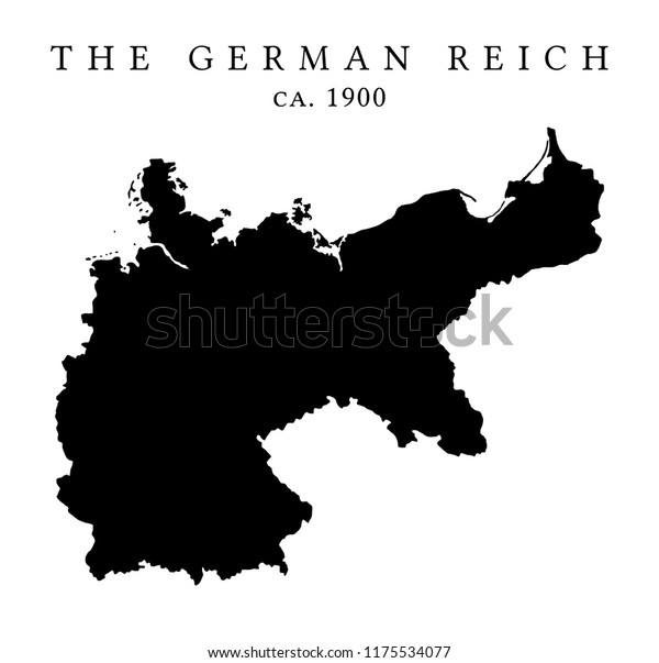 German Reich Map Circa 1900 Stock Vector (Royalty Free) 1175534077 ...
