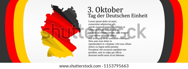 German Unity Day Tag Der Deutschen Stock Vector (Royalty Free) 1153795663