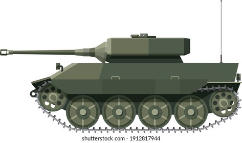 German Ww2 Medium Tank Profile Illustration Stock Vector (Royalty Free ...