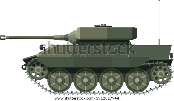 German Ww2 Medium Tank Profile Illustration Stock Vector (Royalty Free ...