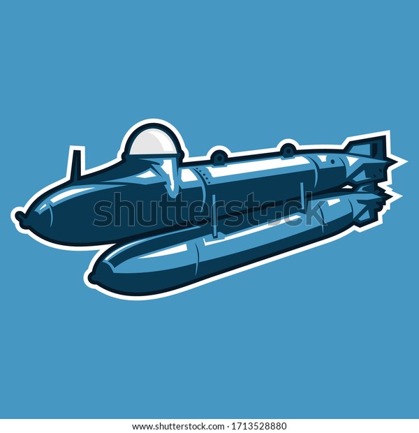 German Wwii Human Torpedoes Vector Illustration Stock Vector (Royalty ...