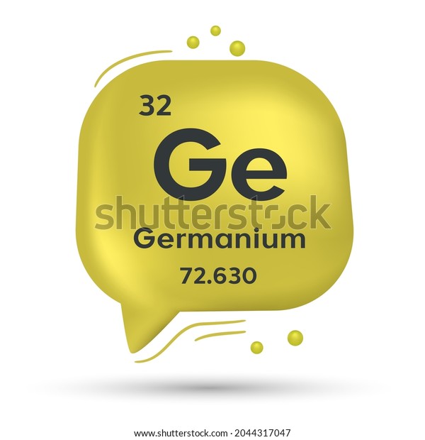 Germanium Symbol Speech Bubble Poster Sticker Stock Vector (Royalty ...