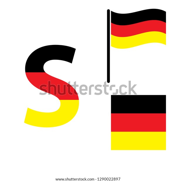 Germany Alphabet Germany Flag Vector Germany Stock Vector (Royalty Free ...