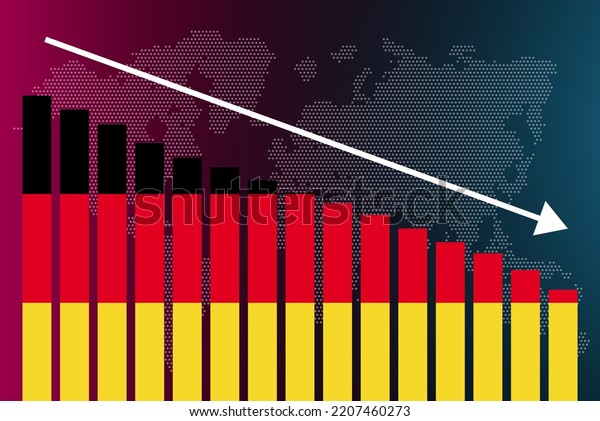 Germany Bar Chart Graph Decreasing Values Stock Vector (Royalty Free ...