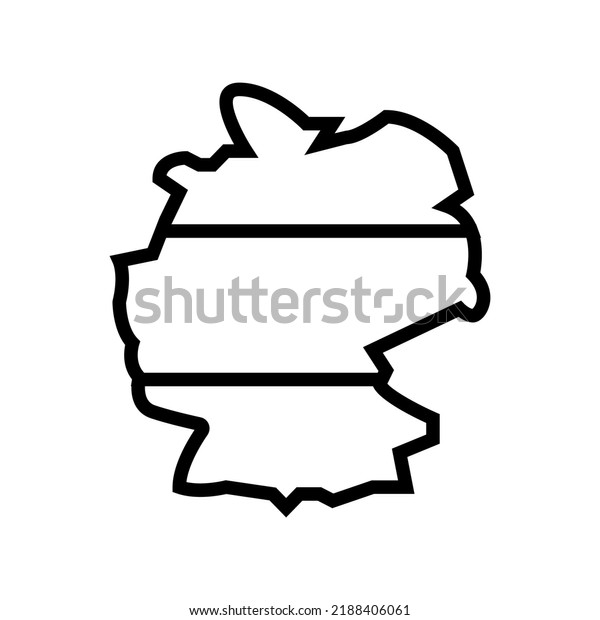 Germany Country Map Flag Line Icon Stock Vector (Royalty Free ...