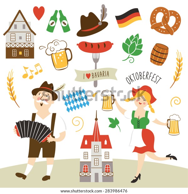 Germany Elements Collection Illustration Stock Vector (Royalty Free ...