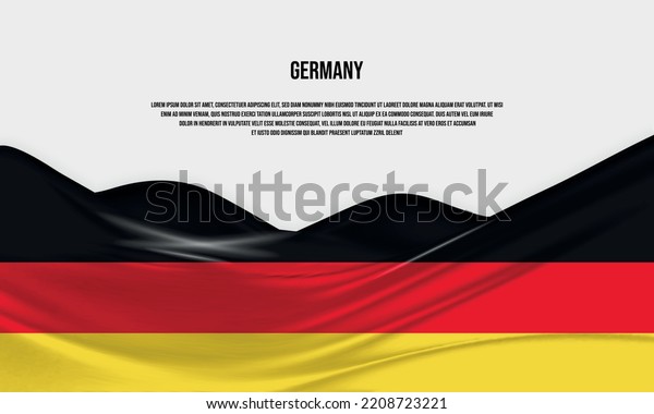 Germany Flag Design Waving German Flag Stock Vector (Royalty Free ...