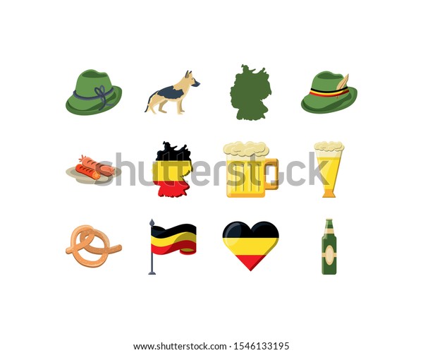 Germany Icon Set Pack High Quality Stock Vector (Royalty Free ...