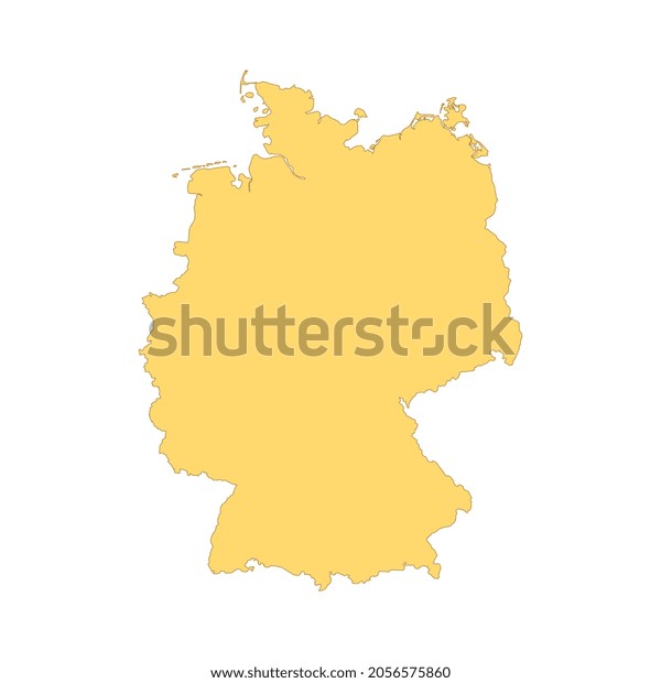 Germany Map Color Line Element Border Stock Vector (Royalty Free ...