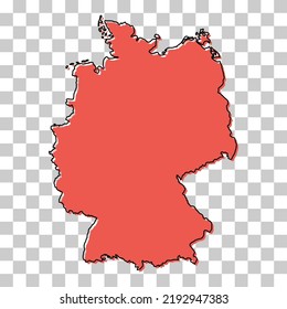 Germany Map Icon Geography Blank Concept Stock Vector (Royalty Free ...