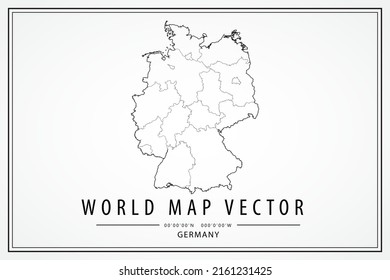 Germany Map World Map International Vector Stock Vector (Royalty Free ...