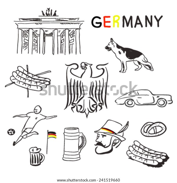 Germany Symbols Vector Set Stock Vector (Royalty Free) 241519660