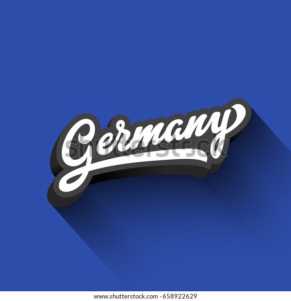 Germany Text Calligraphy Vintage Retro Lettering Stock Vector (Royalty ...