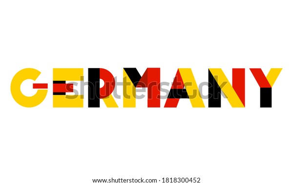 Germany Text Vector Graphic Flag Color Stock Vector (Royalty Free ...