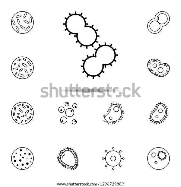 Germs Icon Bacteria Icons Universal Set Stock Vector (Royalty Free ...