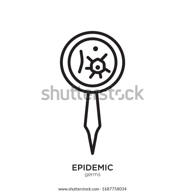 Germs Outline Isolated Germs On White Stock Vector (Royalty Free ...