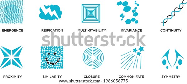 Gestalt Theory Design Concepts Vector Illustration Stock Vector ...