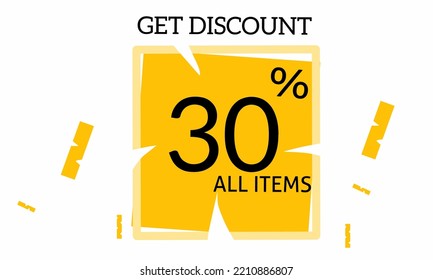 Get 30 Discount On All Items Stock Vector (Royalty Free) 2210886807 ...