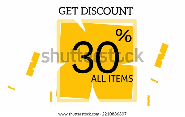 Get 30 Discount On All Items Stock Vector (Royalty Free) 2210886807 ...