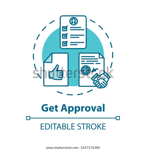 Get Approval Concept Icon Credit Report Stock Vector (Royalty Free ...