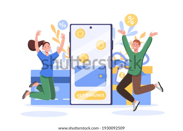 Get Bonuses Cash Back Concept Design Stock Vector (Royalty Free) 1930092509
