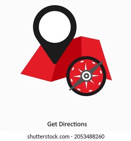 Get Direction Navigation Icon Concept Stock Vector (Royalty Free ...