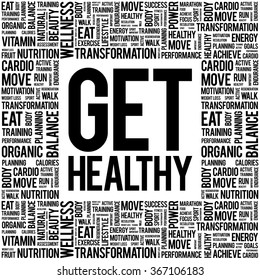 Get Healthy Word Cloud Background Health Stock Vector (Royalty Free ...