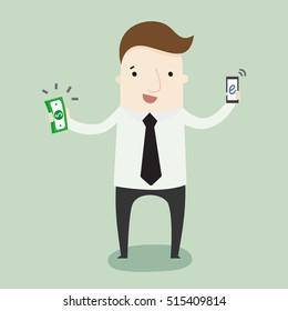 Get Money Mobile Technology Stock Vector (Royalty Free) 515409814 ...