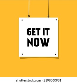 Get Now Hanging Banner Design Marketing Stock Vector (Royalty Free ...