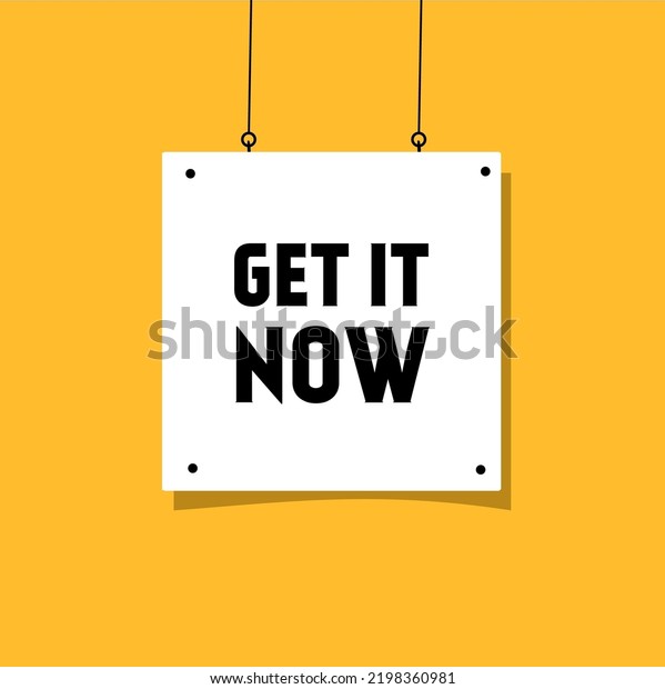 Get Now Hanging Banner Design Marketing Stock Vector (Royalty Free ...