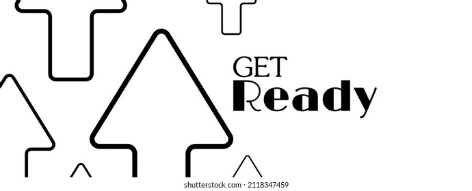 Get Ready Sign On White Background Stock Vector (Royalty Free ...