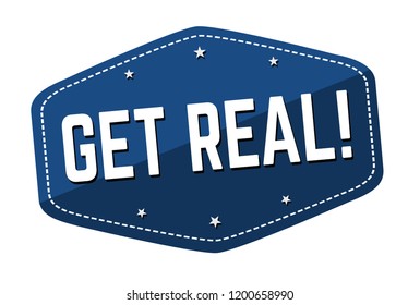 Get Real Label Sticker On White Stock Vector (Royalty Free) 1200658990 ...