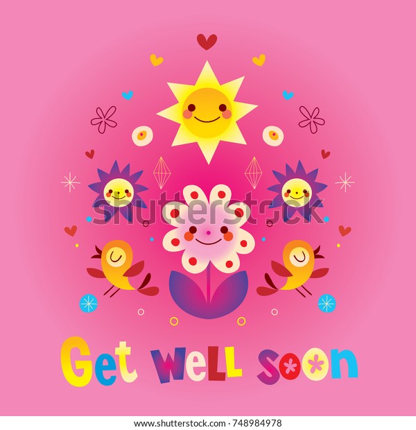 Get Well Soon Card Stock Vector (Royalty Free) 748984978 | Shutterstock