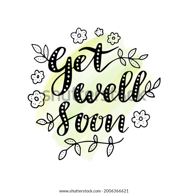 Get Well Soon Hand Written Phrase Stock Vector (Royalty Free ...