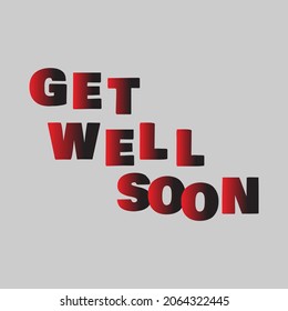 Get Well Soon Logo Design Typography Stock Vector (Royalty Free ...