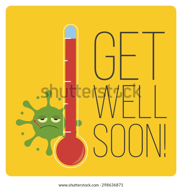 Get Well Soon Over Color Background Stock Vector (Royalty Free ...